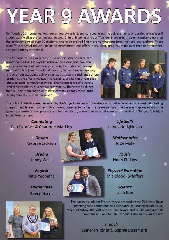 Year 9 Awards Evening | Ivanhoe School